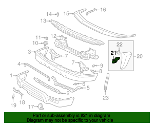1999-2002 Toyota 4Runner Flare Retainer 52715-35020 | American Toyota Parts