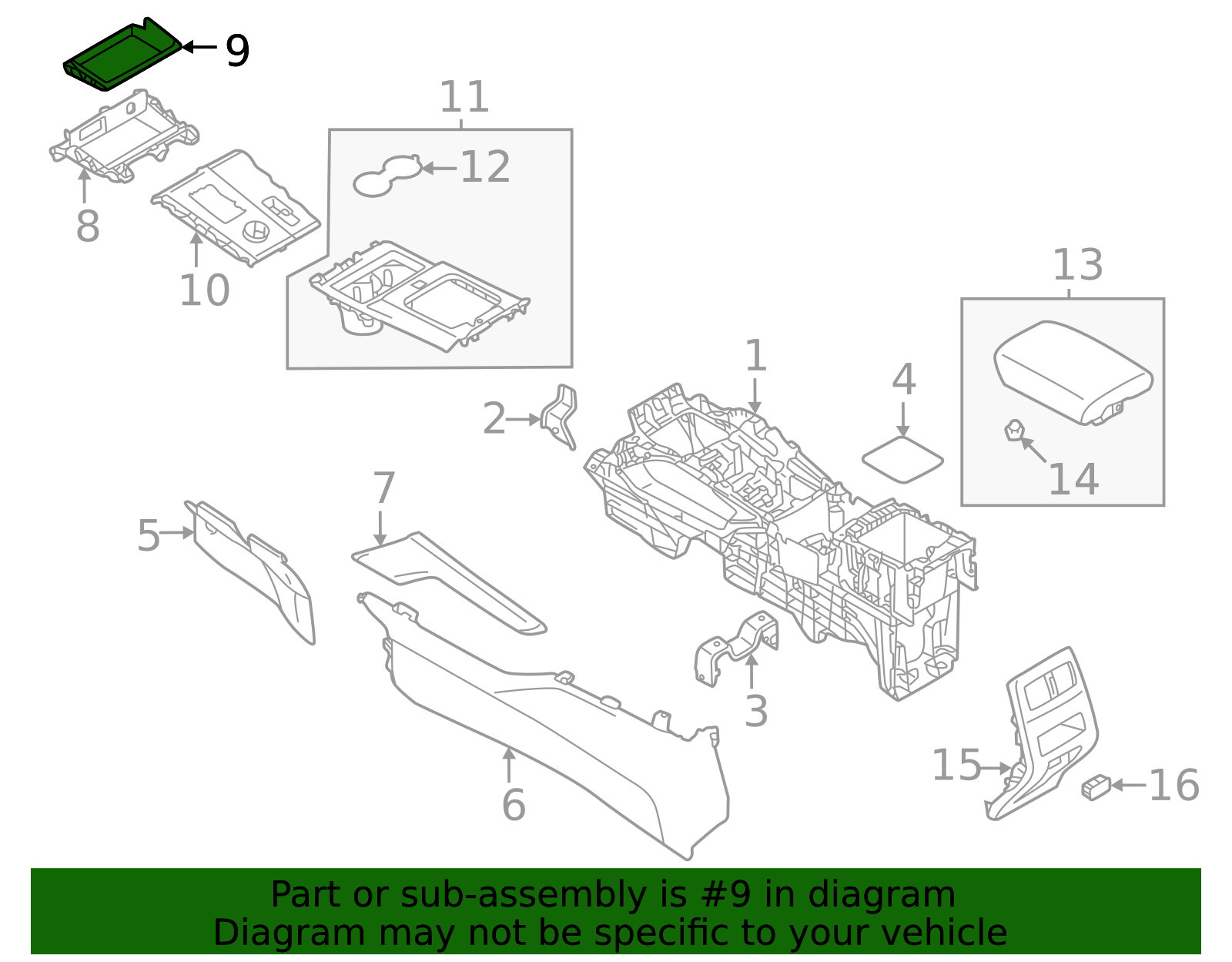8010A492 - Mat, Floor Console Box 2022-2024 Mitsubishi | Mitsubishi ...
