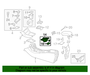 2015 Mercedes-Benz Console Panel 176-680-16-10-8L36 | AutoNationParts.com