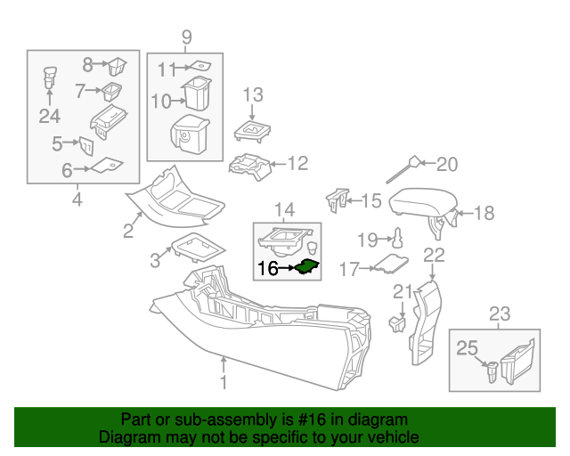176-683-01-75 - Cup Holder Mat 2014-2020 Mercedes-Benz | Mercedes-Benz ...