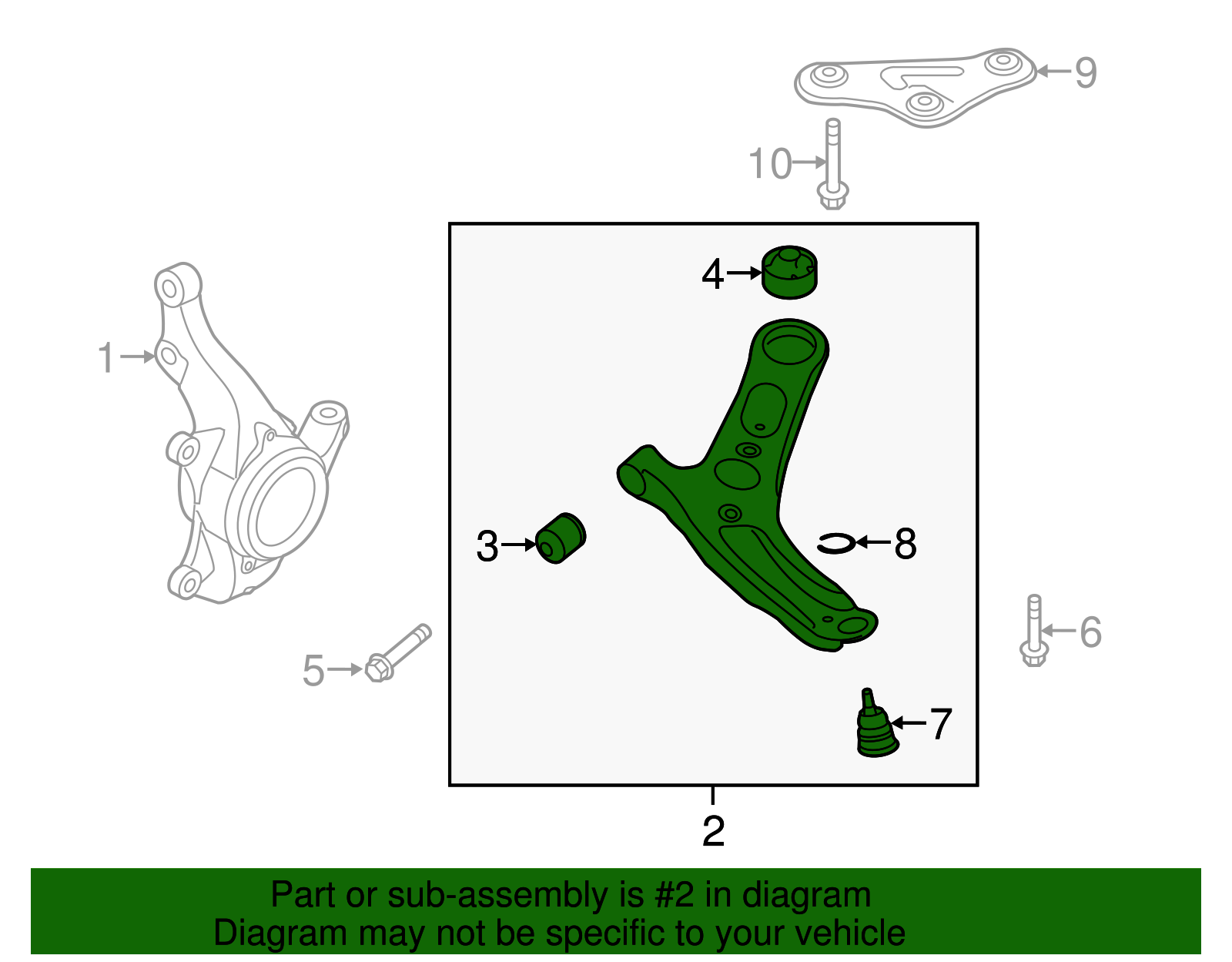 2014-2018 Kia Lower Control Arm 54501-A7100 | Retail Performance Auto Parts