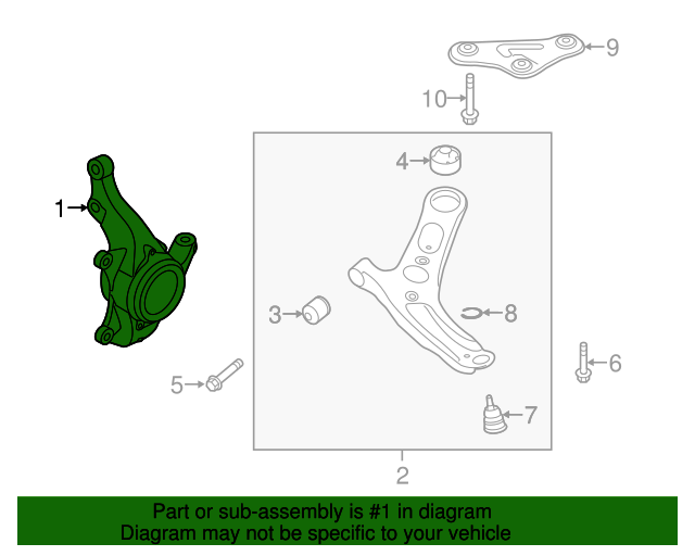 51715-A7000 - Knuckle 2014-2018 Kia | Kia.Parts Store