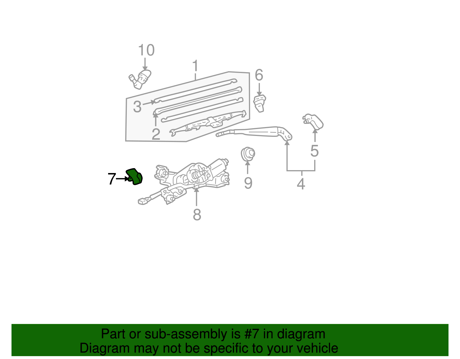 1996-2002 Toyota 4Runner Stopper, Rear Wiper 85293-35010 | Toyota Parts ...