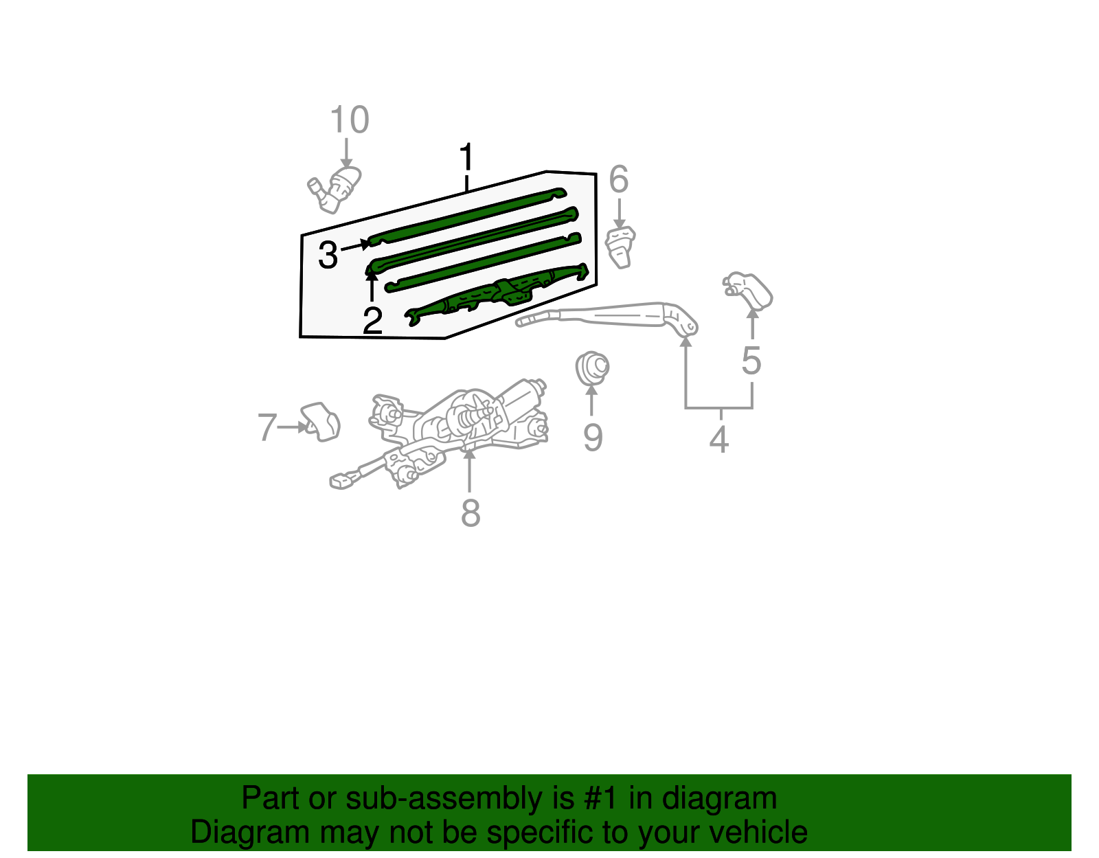 Genuine Toyota Back Glass Wiper Blade (Rear) part# 85242-35010 for 1996 ...