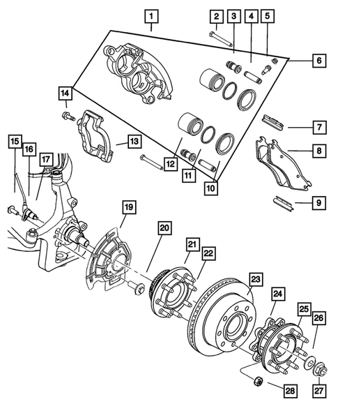 Front Brakes for 2002 Dodge Ram 3500 | Wholesale MOPAR