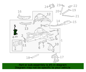 223-620-79-00 - Apron/Rail Assembly Upper Bracket 2021-2023 Mercedes ...