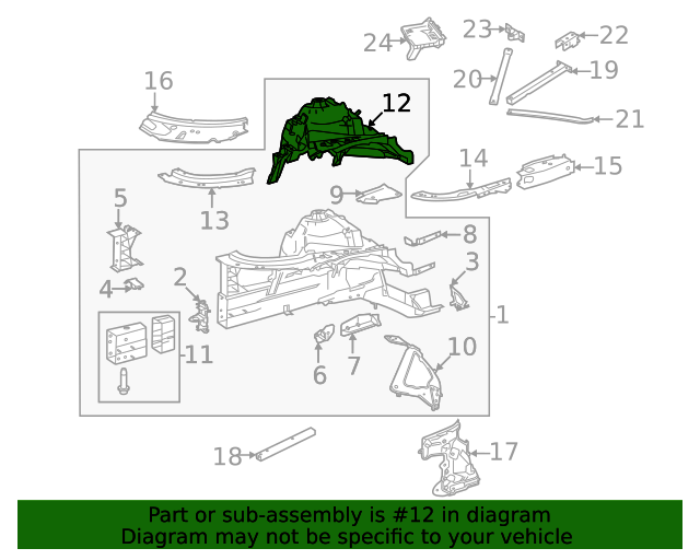 223-620-27-02 - Fender Apron 2021-2023 Mercedes-Benz | AutoNationParts.com