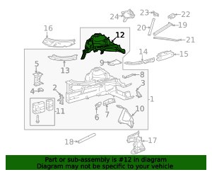 223-620-27-02 - Fender Apron 2021-2023 Mercedes-Benz | AutoNationParts.com