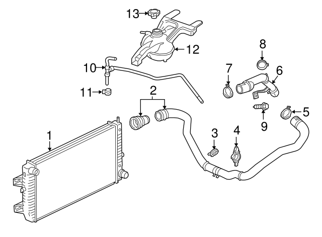 2017-2021 GM Radiator Surge Tank 84225911 | TascaParts.com