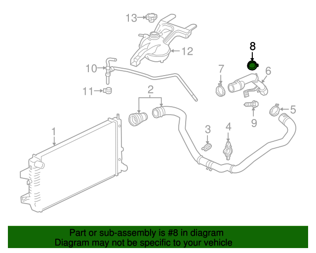 2017-2021 GM Radiator Inlet Hose Clamp 11548097 | GMPartsDirect.com