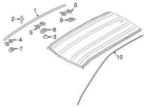 2015-2023 Land Rover Discovery Sport Roof Weather-Strip LR062618 ...