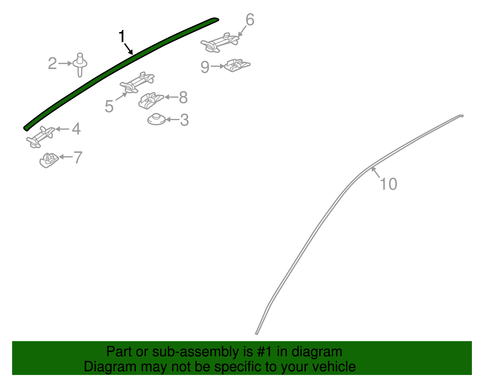 LR062618 - Roof Weather-Strip 2015-2023 Land Rover Discovery Sport ...