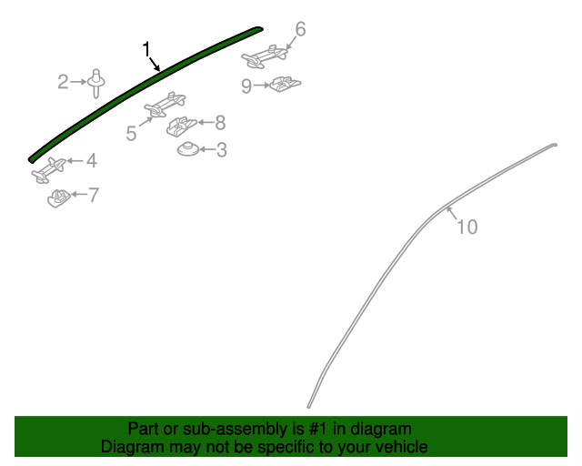 Genuine OEM Roof Weather-Strip Part# LR062619 Fits 2015-2023 Land Rover ...