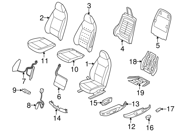 52107216217 - 2009-2016 BMW Z4 Seat Cushion Heater (52-10-7-216-217 ...