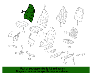 2009-2016 BMW Z4 Basic backrest leather cover, right 52-10-7-213-916 ...