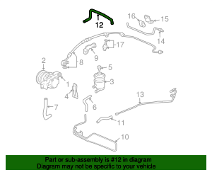 Genuine Hose, Power Steering Return for 2004-2008 Acura TSX Part# 53734 ...