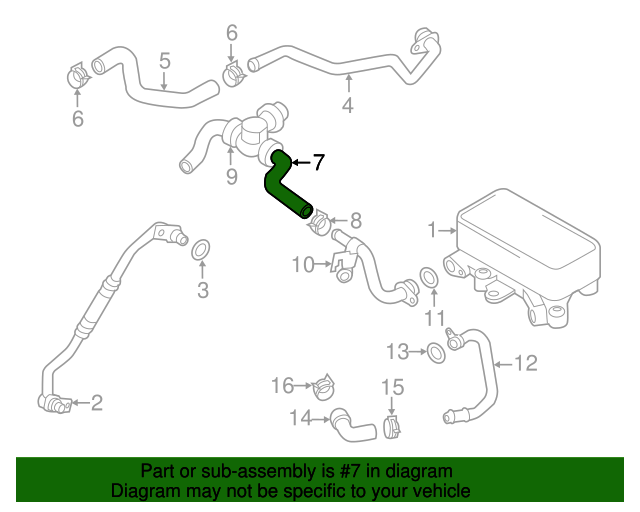 2011-2012 Volkswagen Touareg Hose Assembly 7P6-122-157-J | OEM VW Parts ...