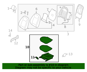 2021-2023 Hyundai Elantra Cushion Assembly 88B20-AA030-S8W | Hyundai ...