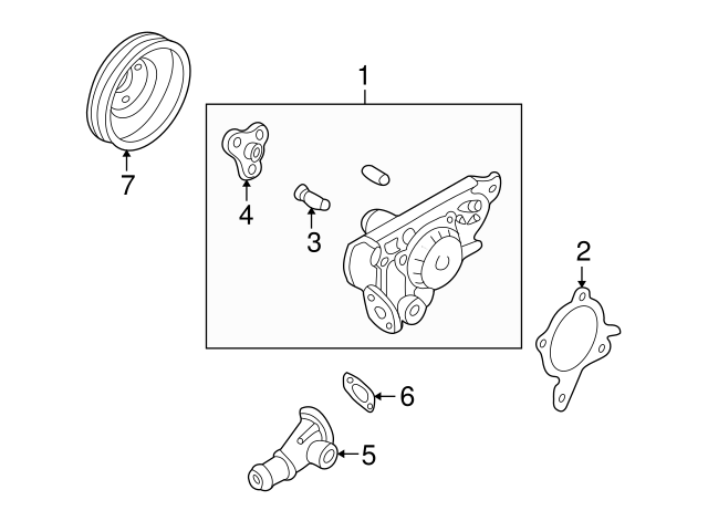 1985-2005 Mazda Engine Coolant Pipe Gasket B366-15-165 | TascaParts.com