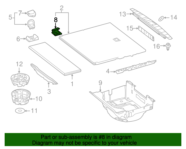2011-2016 Mercedes-Benz Spare Tire Cover Bracket 212-684-04-27-9051 ...