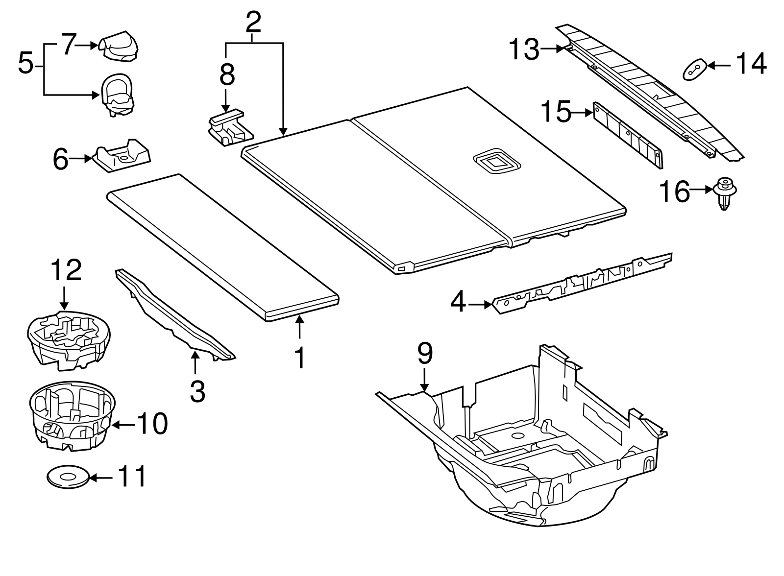 212-684-03-27-8R73 - Spare Tire Cover Bracket - 2014-2016 Mercedes-Benz ...