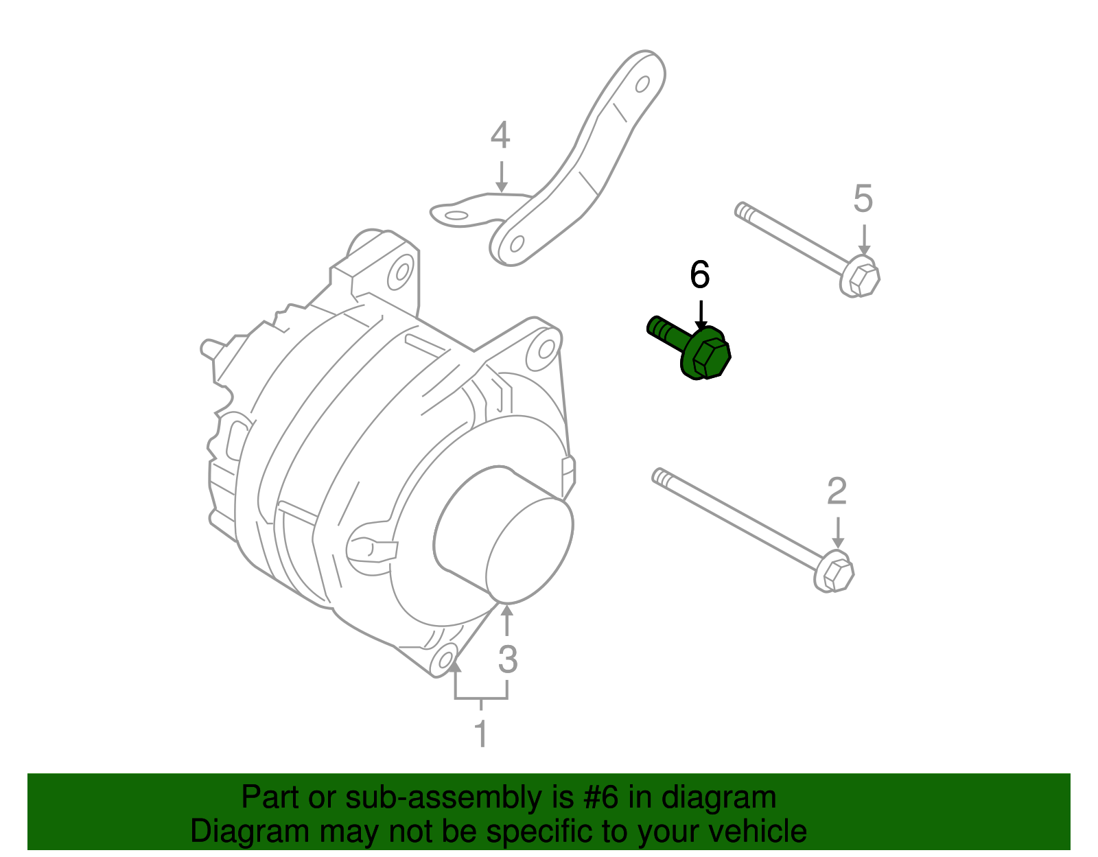 11916-4W00B - Adjust Bracket Lower Bolt 2009-2025 Nissan | Nissan Parts ...