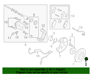 GJ21-33-042B - Axle Nut - 1988-2015 Mazda | Werner Mazda Parts