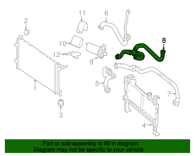 2015-2019 Mercedes-Benz Engine Coolant Hose 166-500-90-75 | AutoNation ...