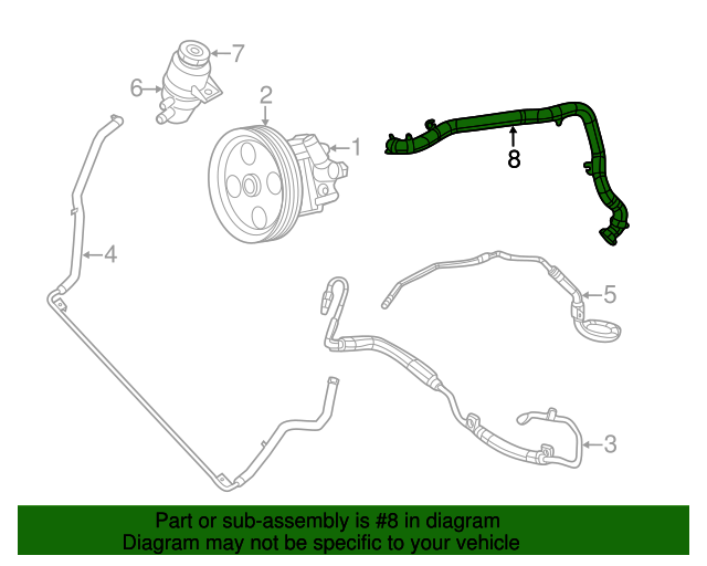 2011-2020 Mopar Power Steering Supply Hose 05006616AI | Mopar Parts Canada