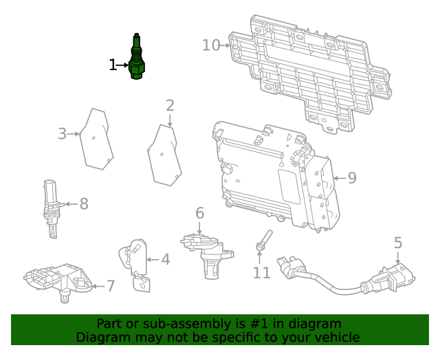 2020-2022 Mopar Glow Plug 68490011AA | TascaParts.com