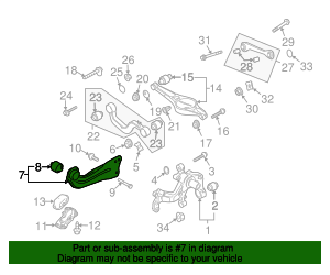 3C0-505-223-F - Trailing Arm 2015-2018 Audi | AutoNationParts.com