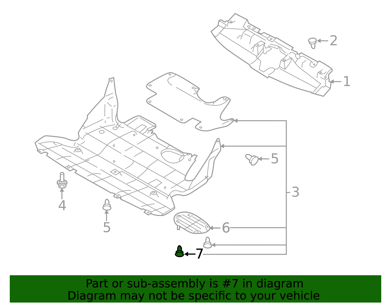 57728AC090 - Bumper Cover Clip 1995-2024 Subaru | Subaru Direct Wholesale