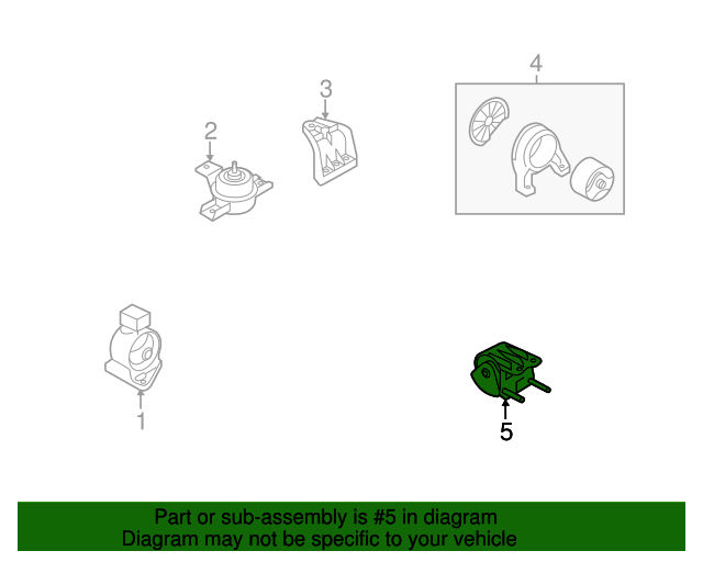 2011-2013 Kia Sorento Trans Mount 21830-2P500 | TascaParts.com