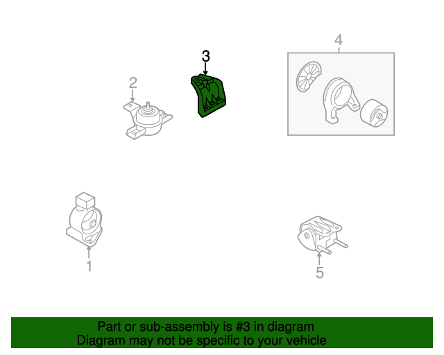 21825-2B100 - Side Mount Bracket 2011-2013 Kia Sorento | Kia.Parts Store