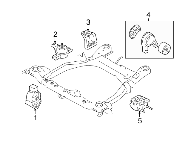 2011-2013 Kia Sorento Trans Mount 21830-2P500 | TascaParts.com