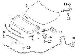 2019-2023 Nissan Altima Hood Hinge 65401-6CA0A | AutoNationParts.com