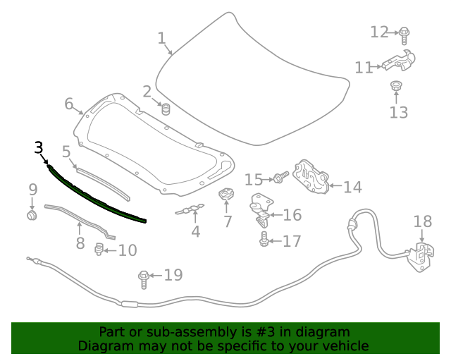 2019-2024 Nissan Altima Front Seal 65820-6CA0A | Nissan Parts Plus