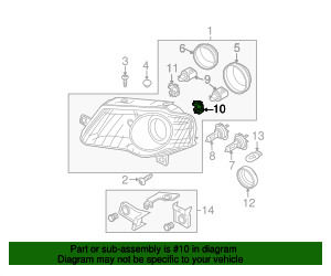 2006-2010 Volkswagen High Beam Bulb Retainer Clip 3B0-941-160-B | OEM ...