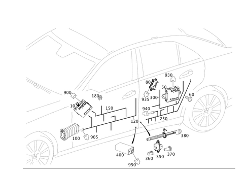 Door Wiring Harness and Door Control Unit for 2013 Mercedes-Benz E 350 ...
