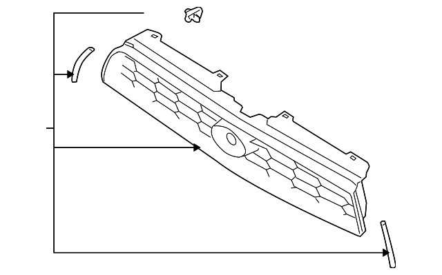 2004-2005 Subaru Impreza Grille 91121FE110 | Subaru Parts Store