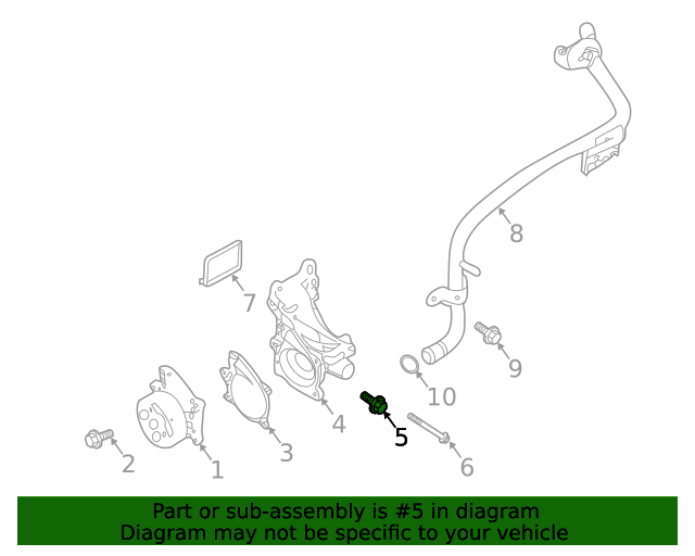 01125-E0181 (1125e0181) - 2019-2020 Infiniti QX50 Thermostat Bolt ...