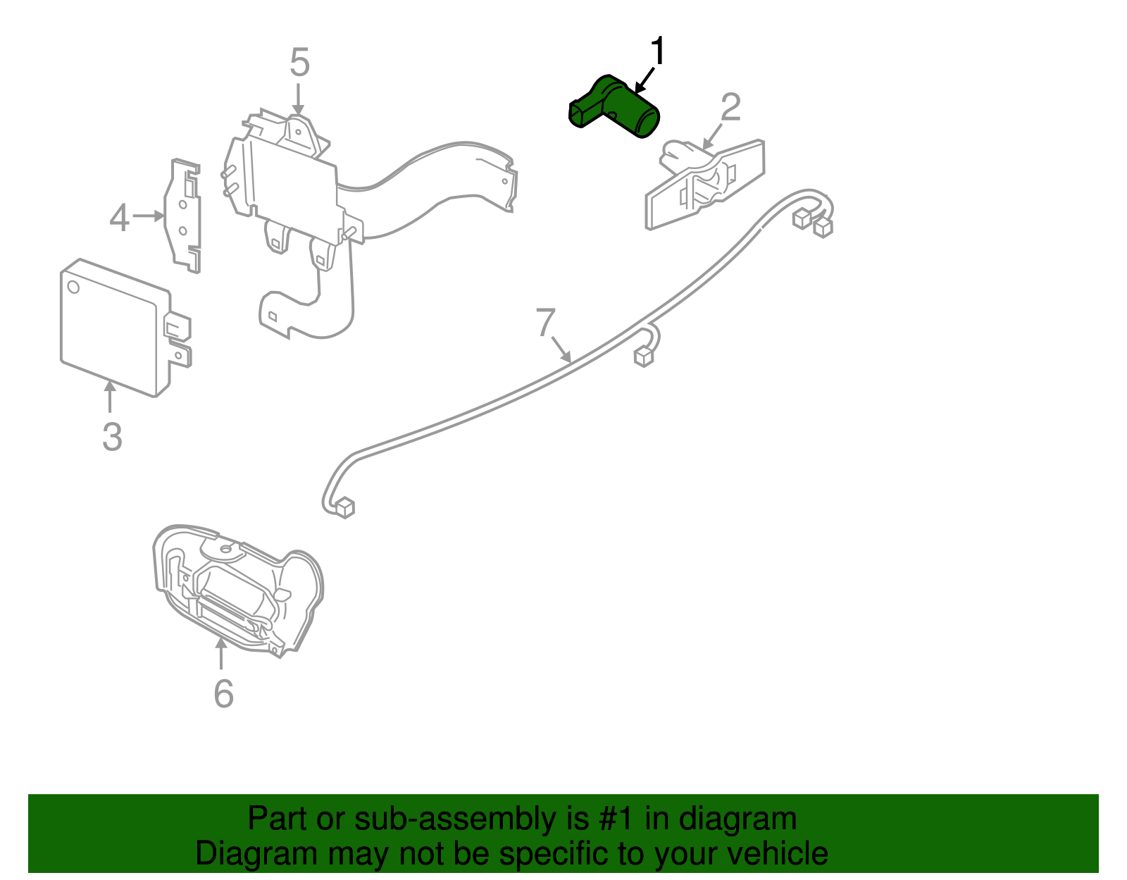 2016-2023 Nissan Park Sensor 28438-5ZA5B | Nissan Parts Central