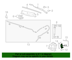 2012-2022 GM Windshield Washer Pump 13250357 GM | GMPartsDirect.com