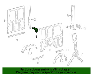 906-630-00-31 - Inner Reinforced Bracket 2019-2021 Mercedes-Benz ...