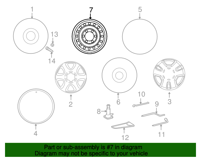 42601-35751 - Spare Tire 1996-2000 Toyota 4Runner | Longo Toyota Parts