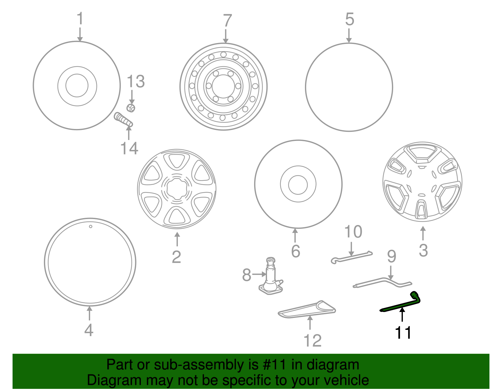 1996-2015 Toyota Wrench 09150-35070 | Toyota Parts Center