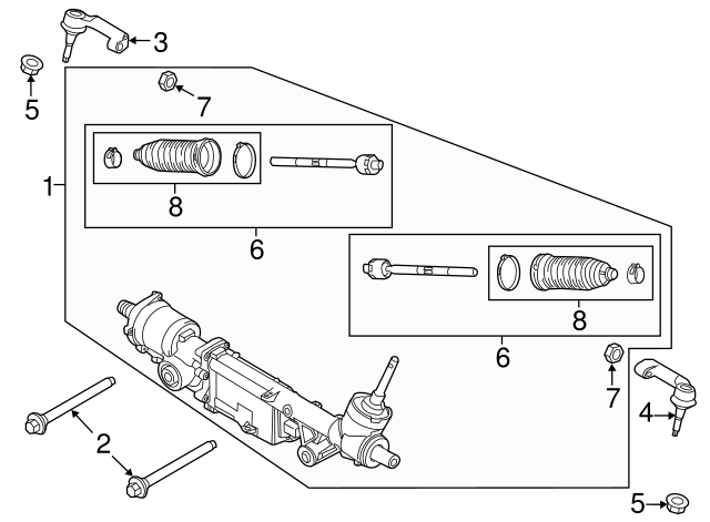 2015-2017 Ford F-150 Steering Gear gl3z3504b | TascaParts.com