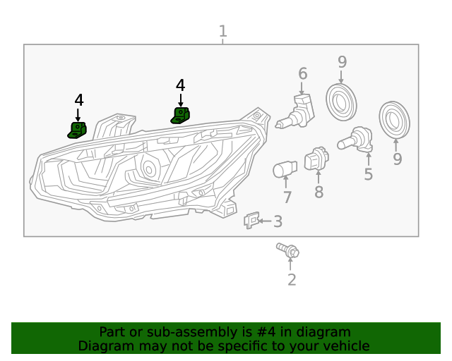 33155-TBA-A01 - Headlamp Assembly Upper Clip 2016-2021 Honda Civic ...