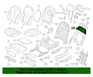 52-10-7-406-014 - Rear section, Comfort seat, upper 2016-2022 BMW ...