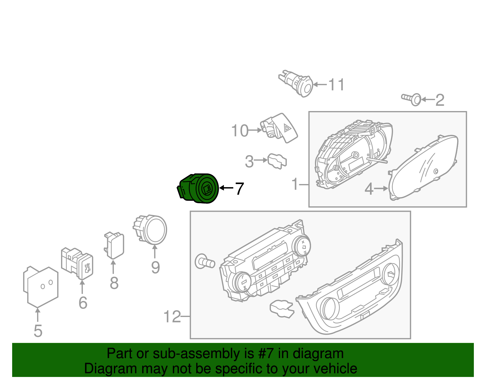 2011-2022 Mitsubishi Ignition Switch 8610A319 | Mitsubishi Parts ...